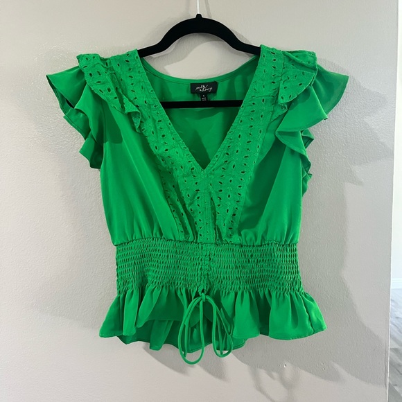 Tops | Emerald Green Blouse | Poshmark